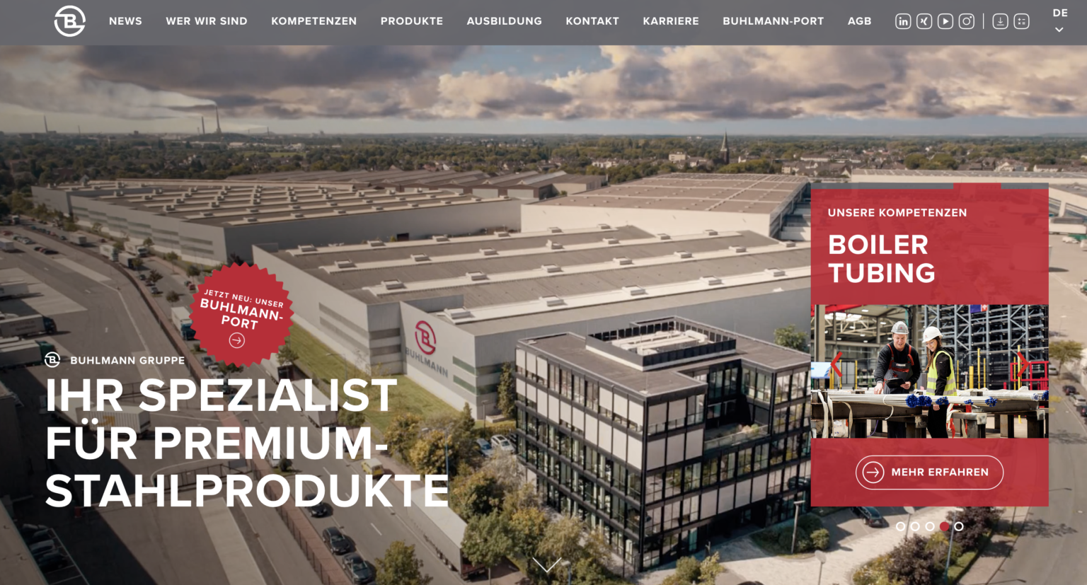 BUHLMANN GROUP | Ihr Spezialist für Premium Stahlrohre